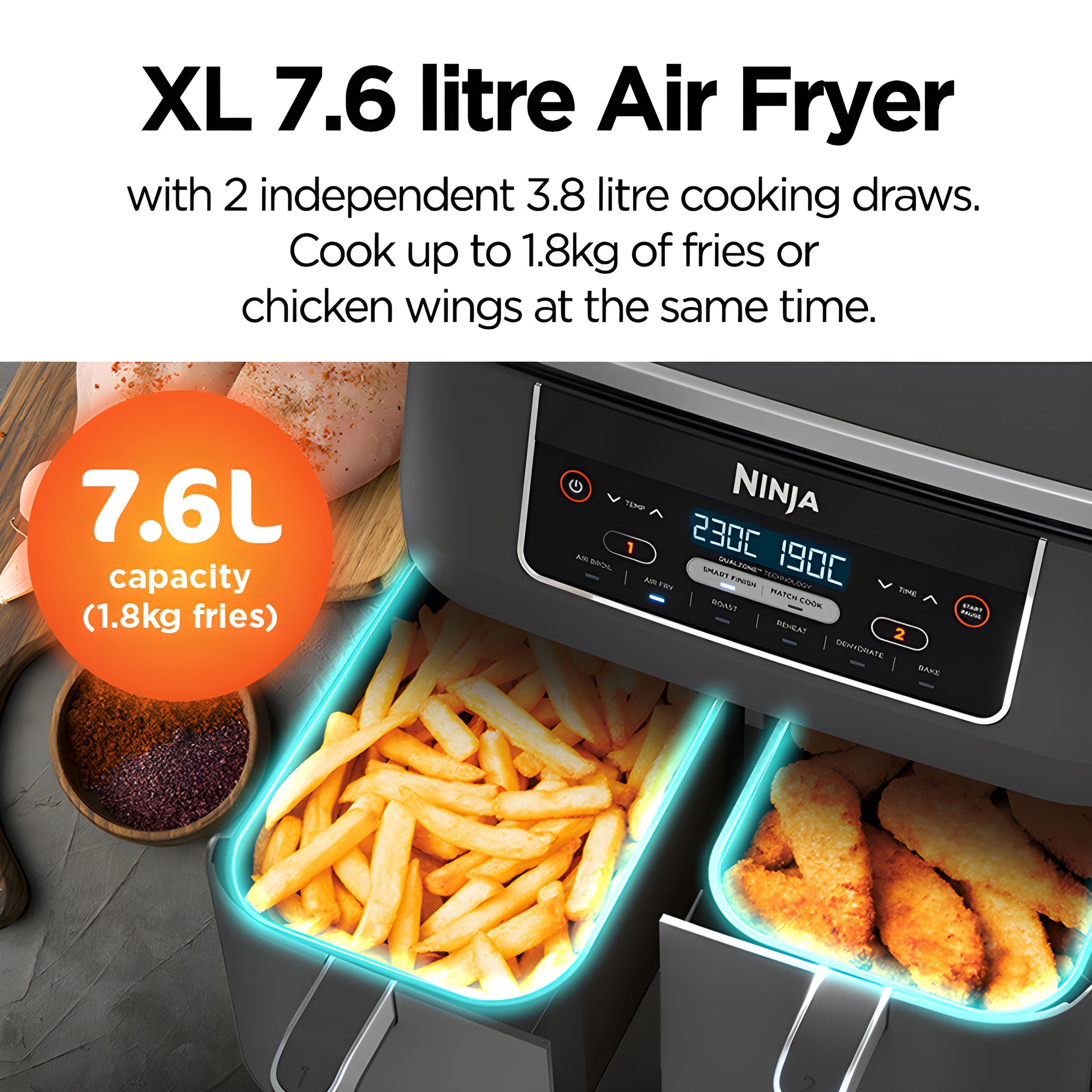 Ninja Dual Zone Air Fryer - AF300 – SharkNinja Thailand